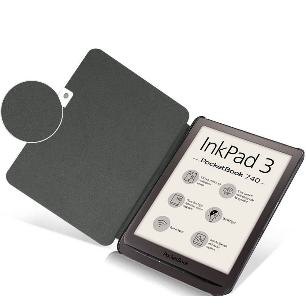 Etui Smart Case do Pocketbook InkPad 3/3 Pro (Czarne) Czarny - Strado